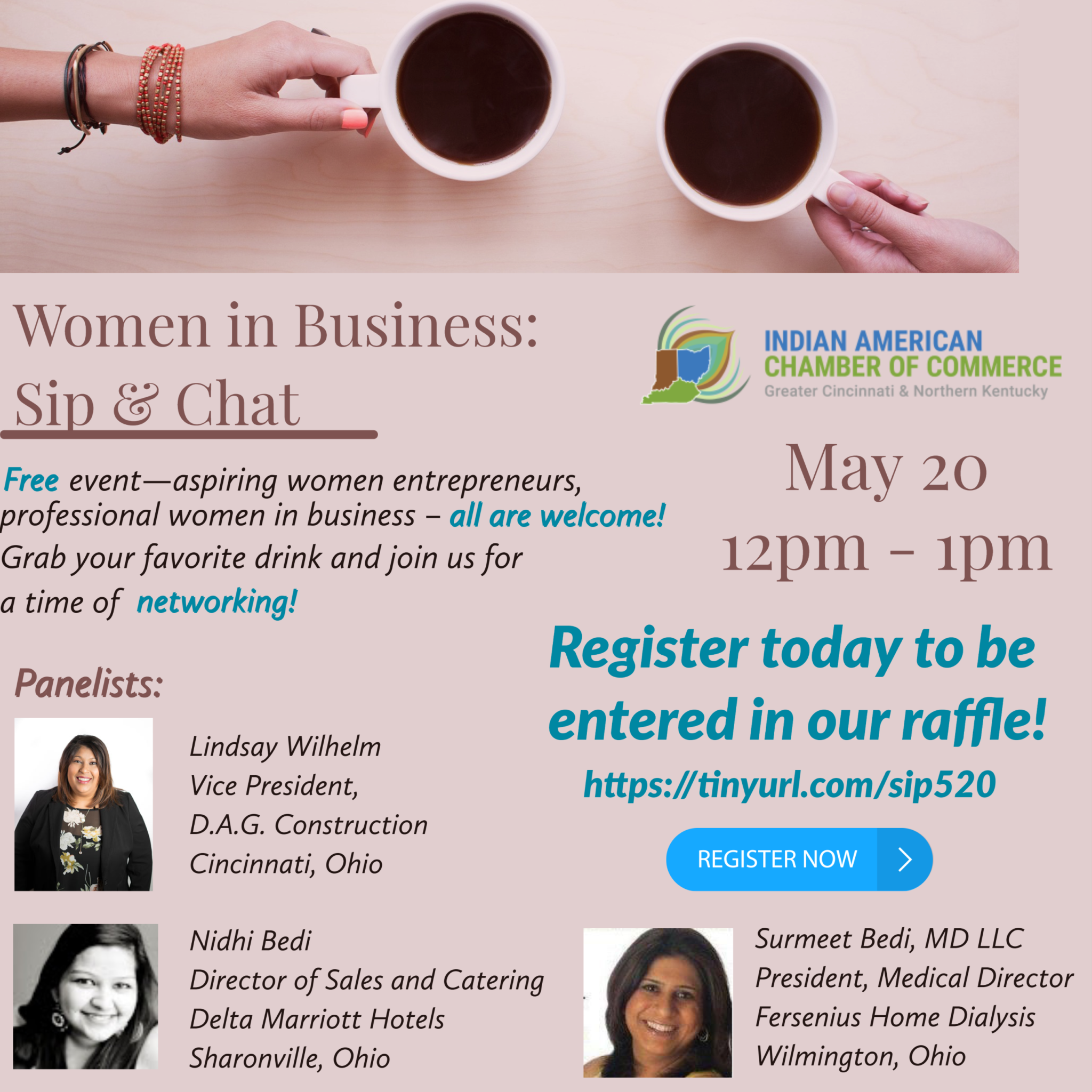 Women in Business: Sip & Chat - Indian American Chamber of Commerce